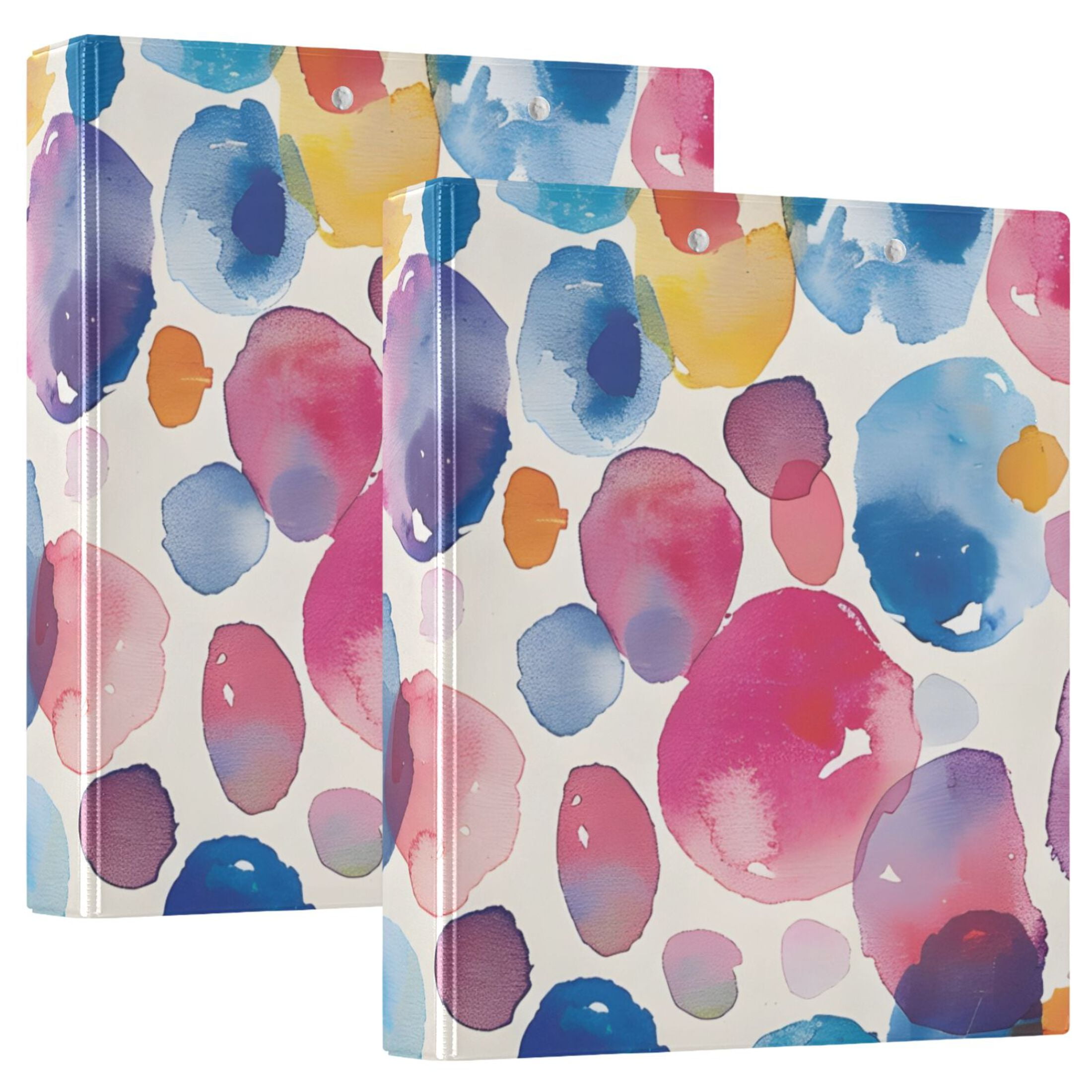 Abstract Paint Spots 3 Ring Binders 1.5 inch Hardcover File Folders ...