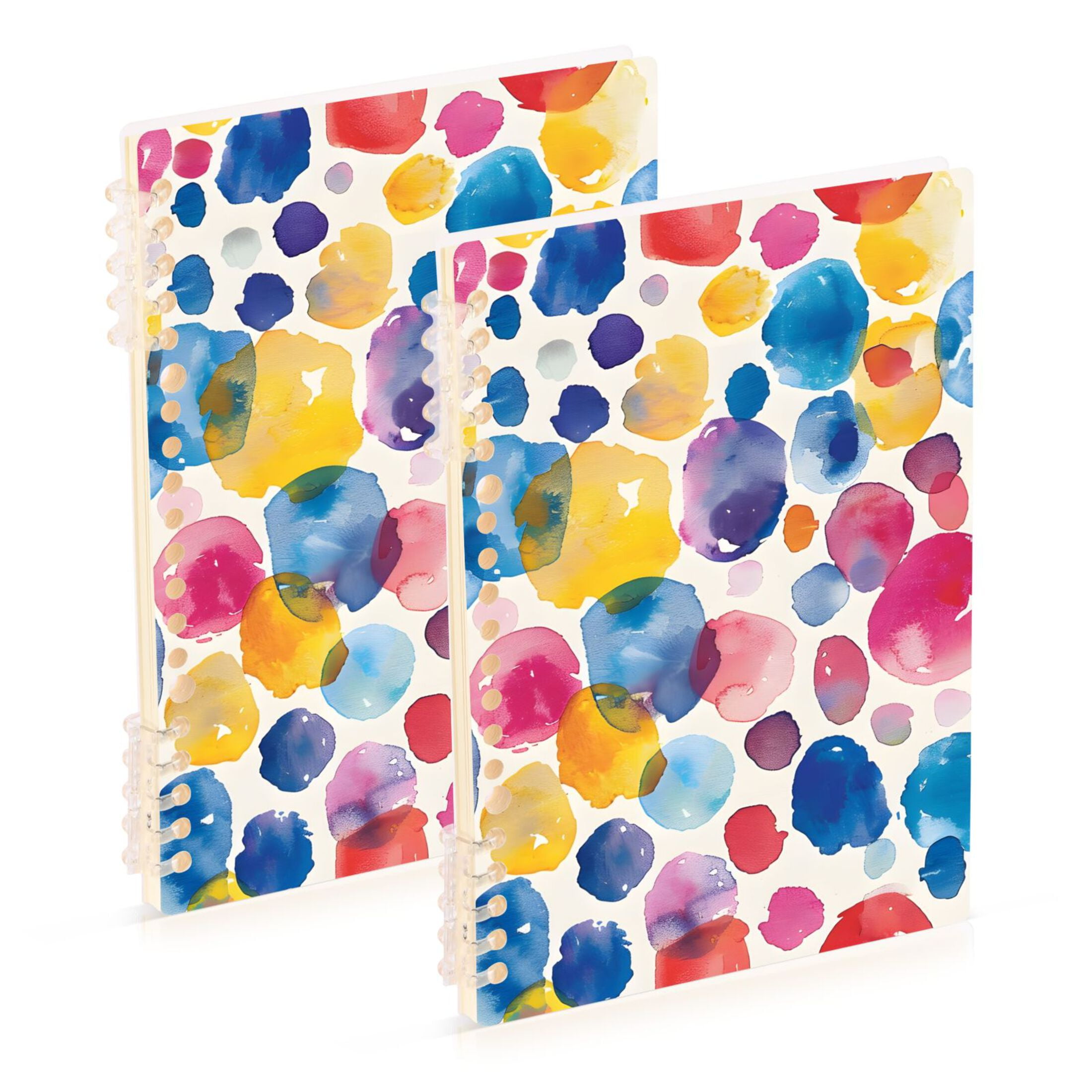 Abstract Paint Spots Ring Binder Notebook Journey Note Diary College ...
