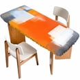Abstract Paint Texture Fitted Rectangle Tablecloth 32" x 96" Retro ...