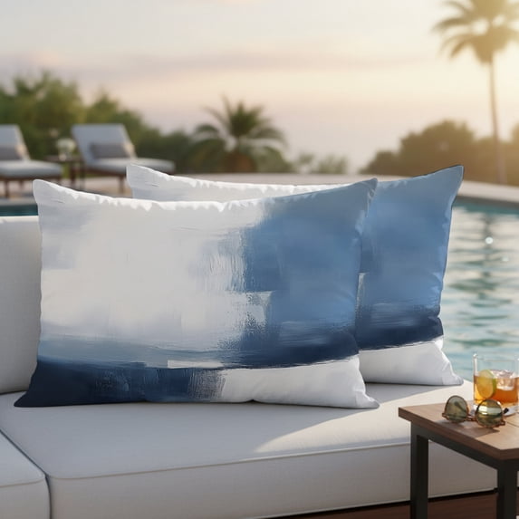 Abstract Paint Texture Outdoor Waterproof Throw Pillow Covers Set of 2 ...