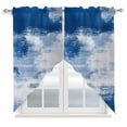 Abstract Paint Texture Swag Curtain Valance for Window 2 Panels Gray ...