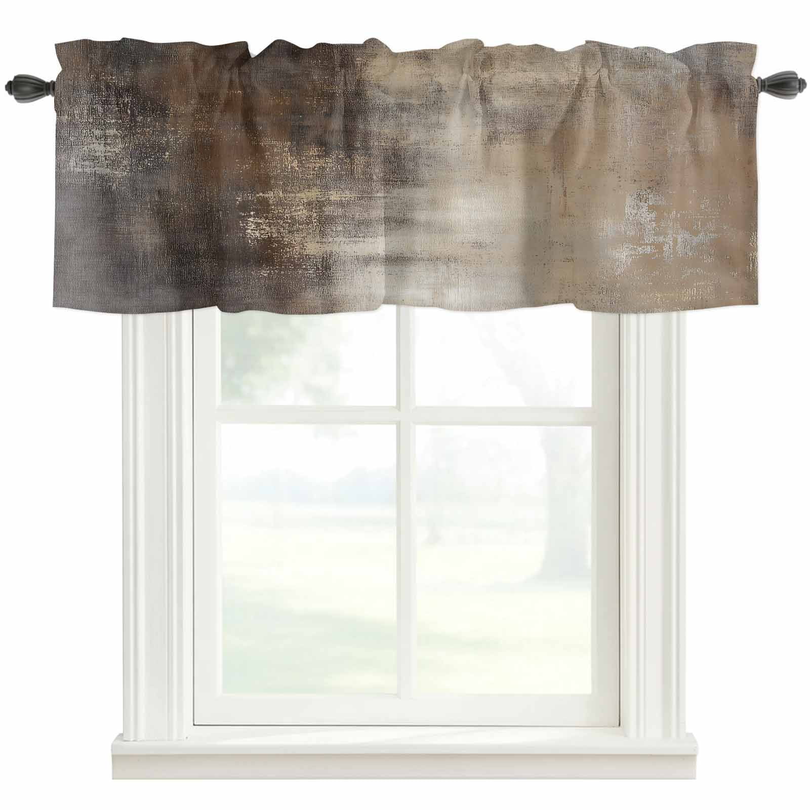 Abstract Paint Valances for Windows Brown Gradient Mottled Retro Art ...