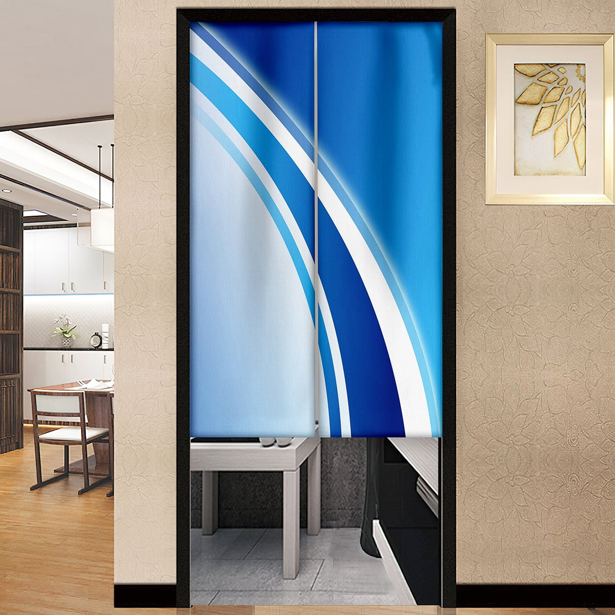 Abstract Paint Waves Door Curtains Boys Bedroom Living Room Partition ...