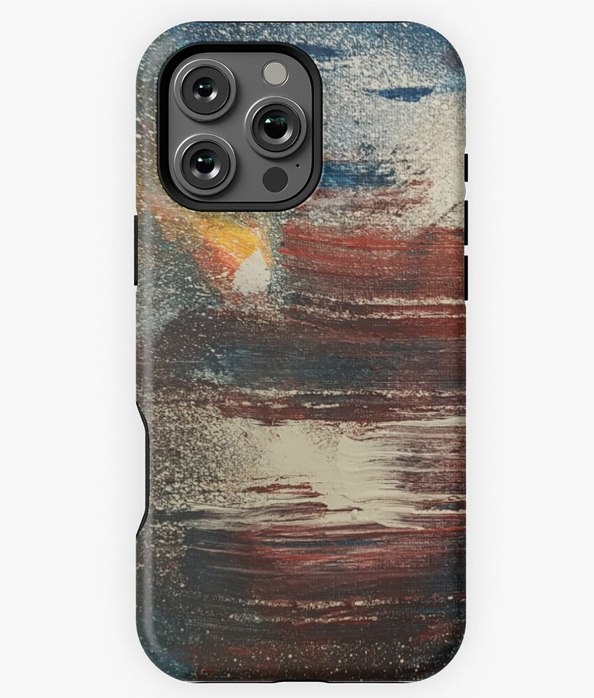 Abstract Paint on Fabric Canvas Phone Case for iPhone 16 15 14 13 12 11 ...