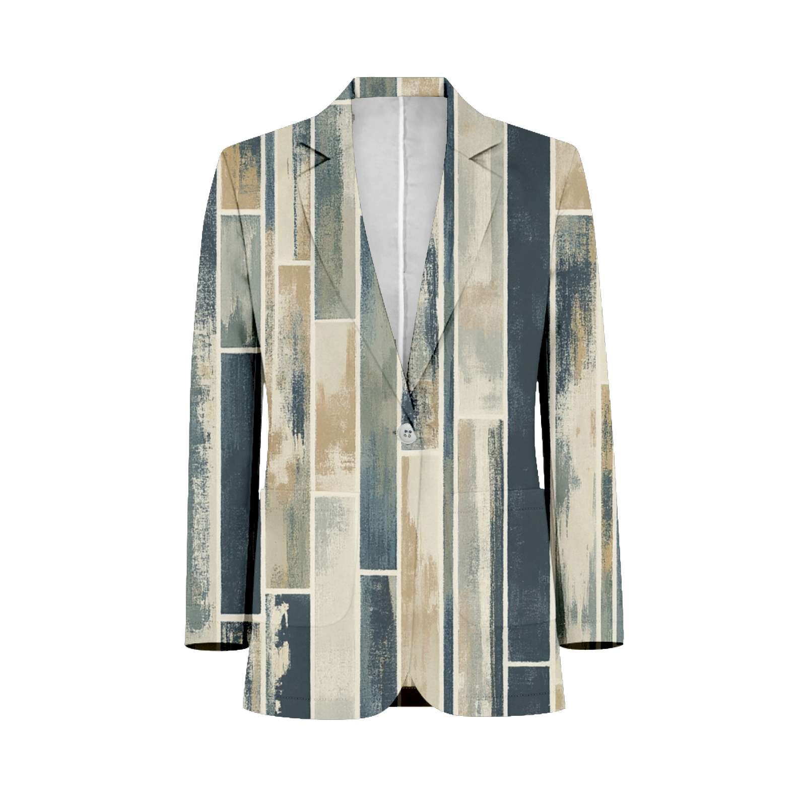 Abstract Painted Wood Planks Men Blazers Slim Clothing Summer Jacket ...