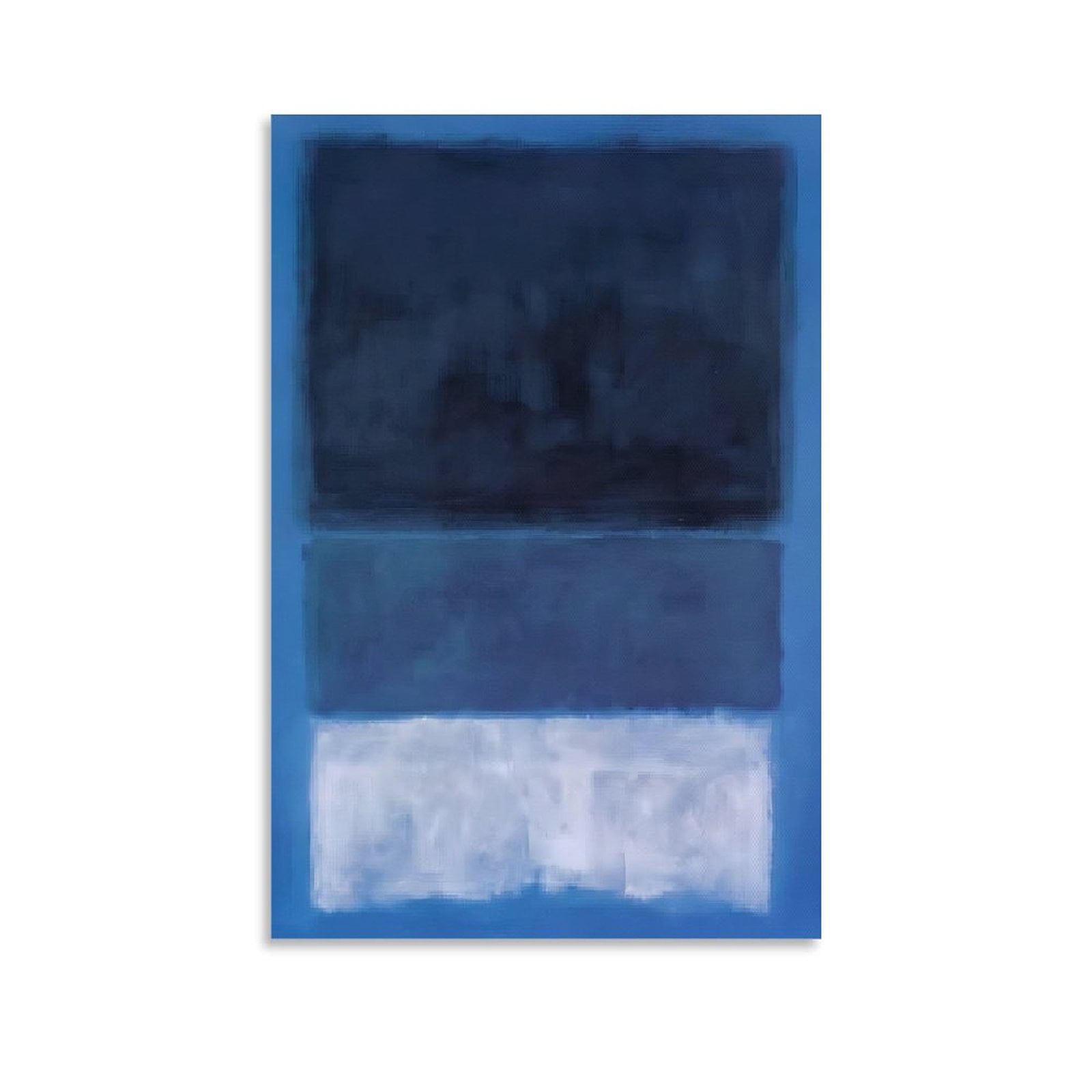 Abstract Painters Mark Rothko White And Greens in Blue Poster Canvas ...