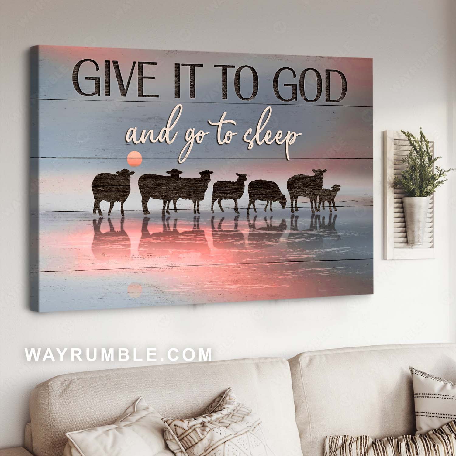 Abstract Painting Lamb Of God Religious Art Give It To God And Go To ...