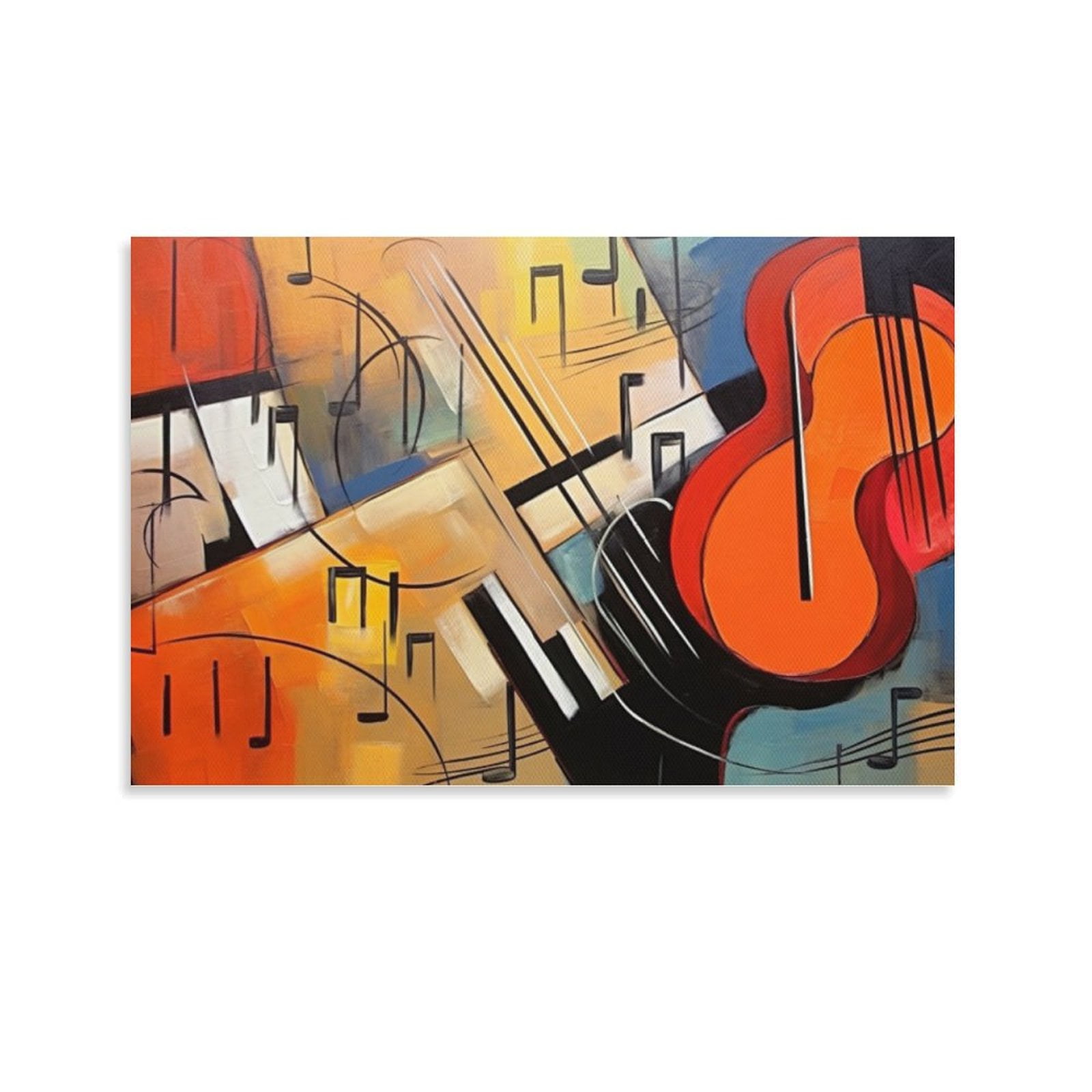 Abstract Painting Music Poster Decorative Painting Canvas Wall Art ...