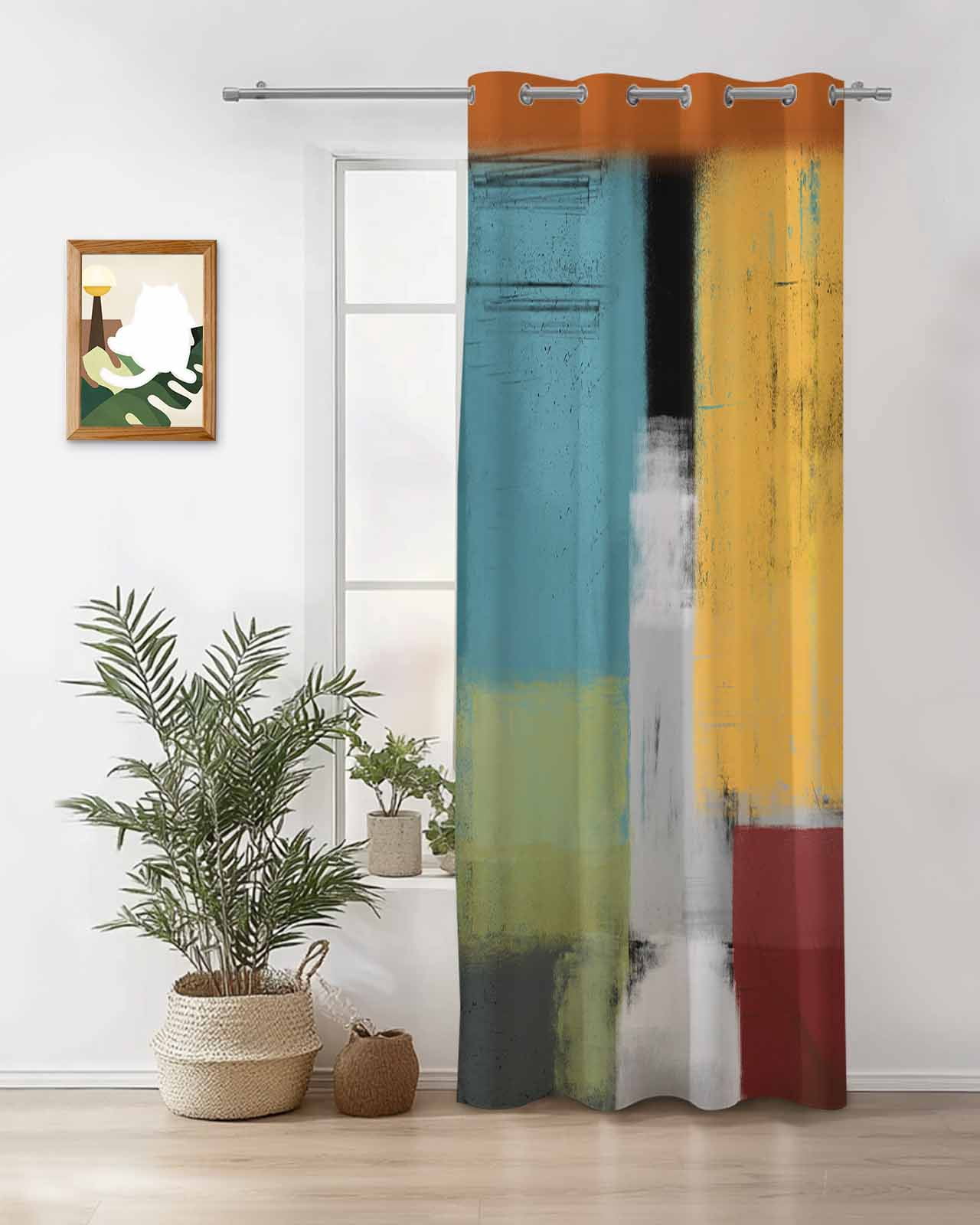 Abstract Painting Thermal Insulated Blackout Curtains for Bedroom 45 ...