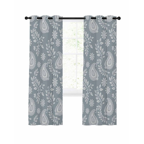 Abstract Paisley Blackout Curtains for Bedroom Living Room, Floral ...