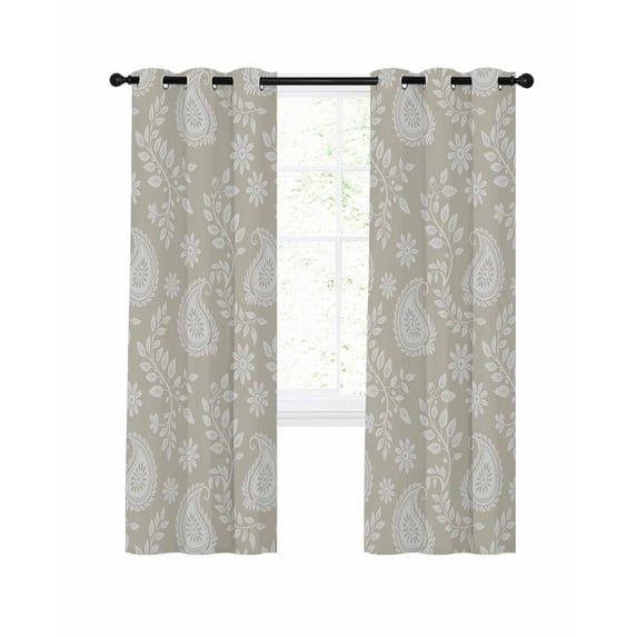 Abstract Paisley Blackout Curtains for Bedroom Living Room, Floral ...