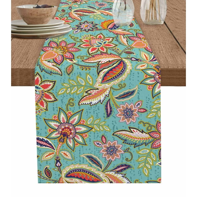 Abstract Paisley Floral Retro Table Runners Dresser Scarf Table r ...
