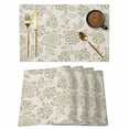 Abstract Paisley Pattern Cotton Linen Placemats Set of 4, Retro Ethnic ...