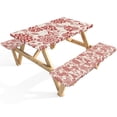 Abstract Paisley Pattern Picnic Table Cover with Bench Covers Retro ...