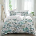 Abstract Paisley Pattern Queen Size 4 piece Duvet Cover Set,3 Comfort ...