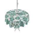 Abstract Paisley Pattern Round Outdoor Tablecloth with Umbrella Hole ...