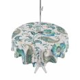 Abstract Paisley Pattern Round Outdoor Tablecloth with Umbrella Hole ...