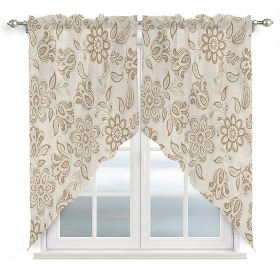 Abstract Paisley Pattern Swag Valances for Windows 45 inches Long ...