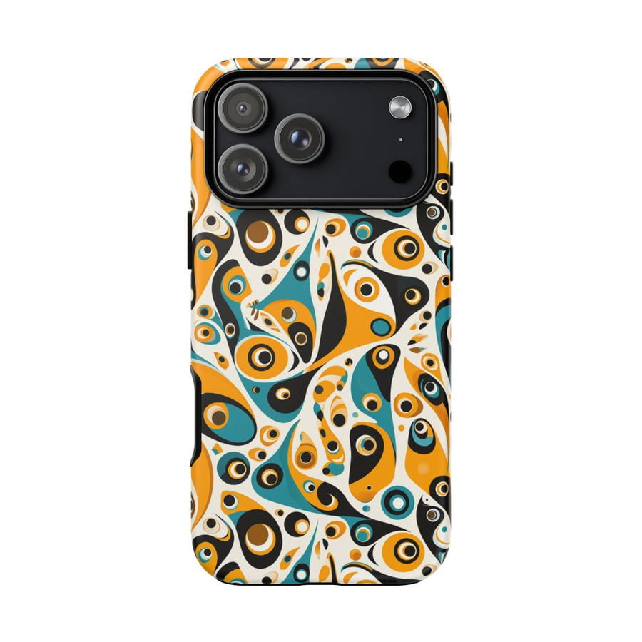 Abstract Paisley Retro Bold Case for iPhone 11 12 13 14 15 16 17 Pro ...