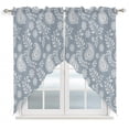 Abstract Paisley Swag Curtain Valance for Window 2 Panels Floral Leaves ...