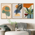 Abstract Palm Leaf Botanical Mid Century Boho Poster Prints , Stretched ...