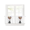 Abstract Panda Short Blackout Curtains 24 Inch Long,Colorful Heart ...