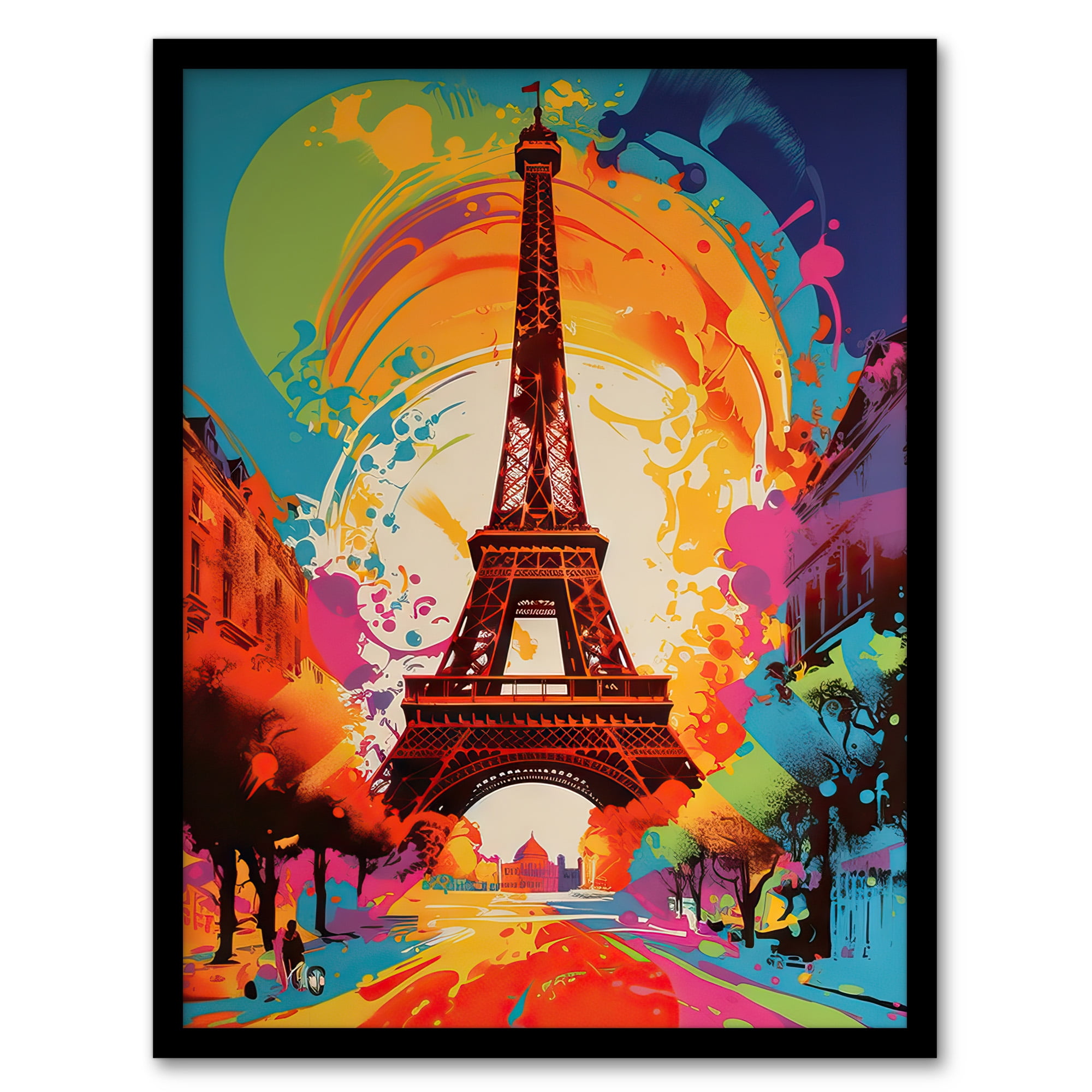 Abstract Paris Eiffel Tower Sunrise Colour Explosion France Monument ...