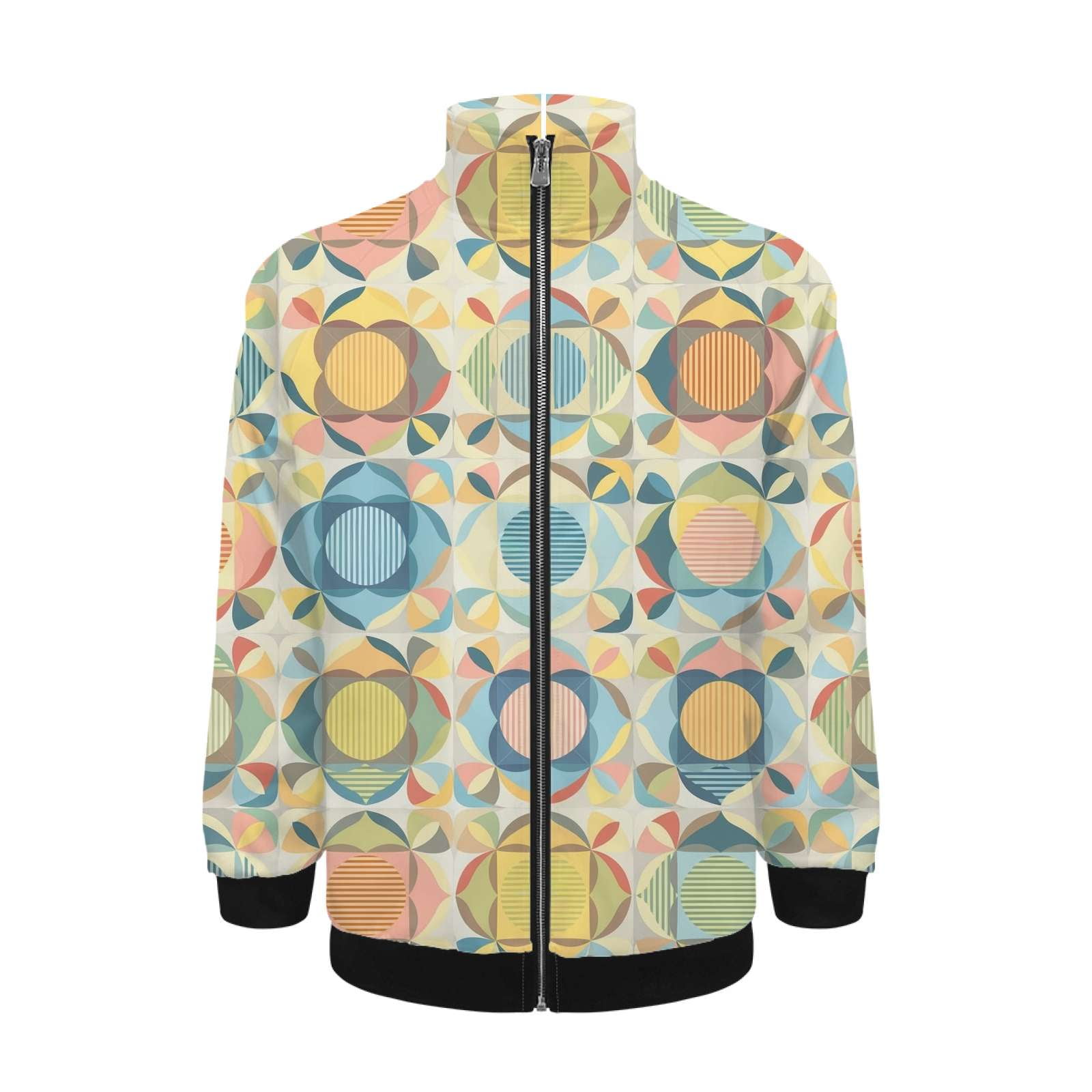 Abstract Pastel Circle Pattern Jacket Men's Street Cool Long Sleeves ...