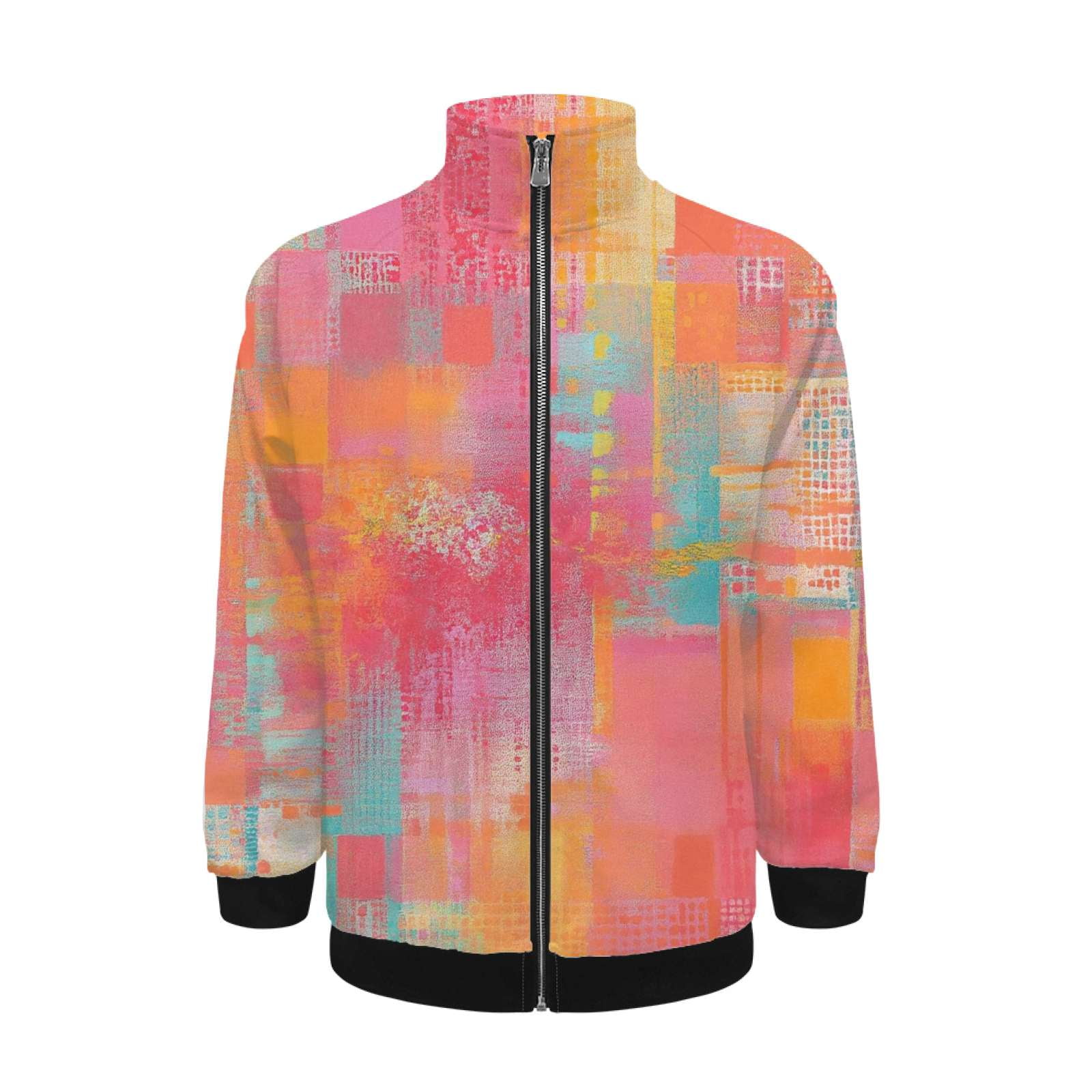 Abstract Pastel Colorful Artwork Texture Jacket Men's Street Cool Long ...