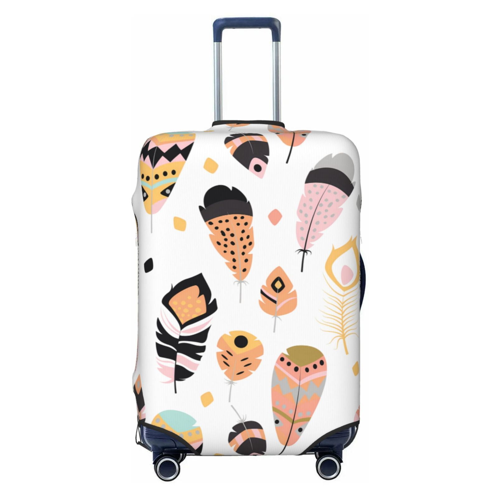 Abstract Pastel Feather Pattern Luggage Cover for Travel Business Trip ...