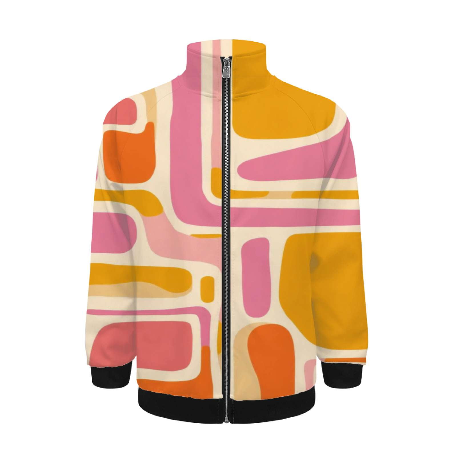 Abstract Pastel Geometric Pattern Jacket Men's Street Cool Long Sleeves ...