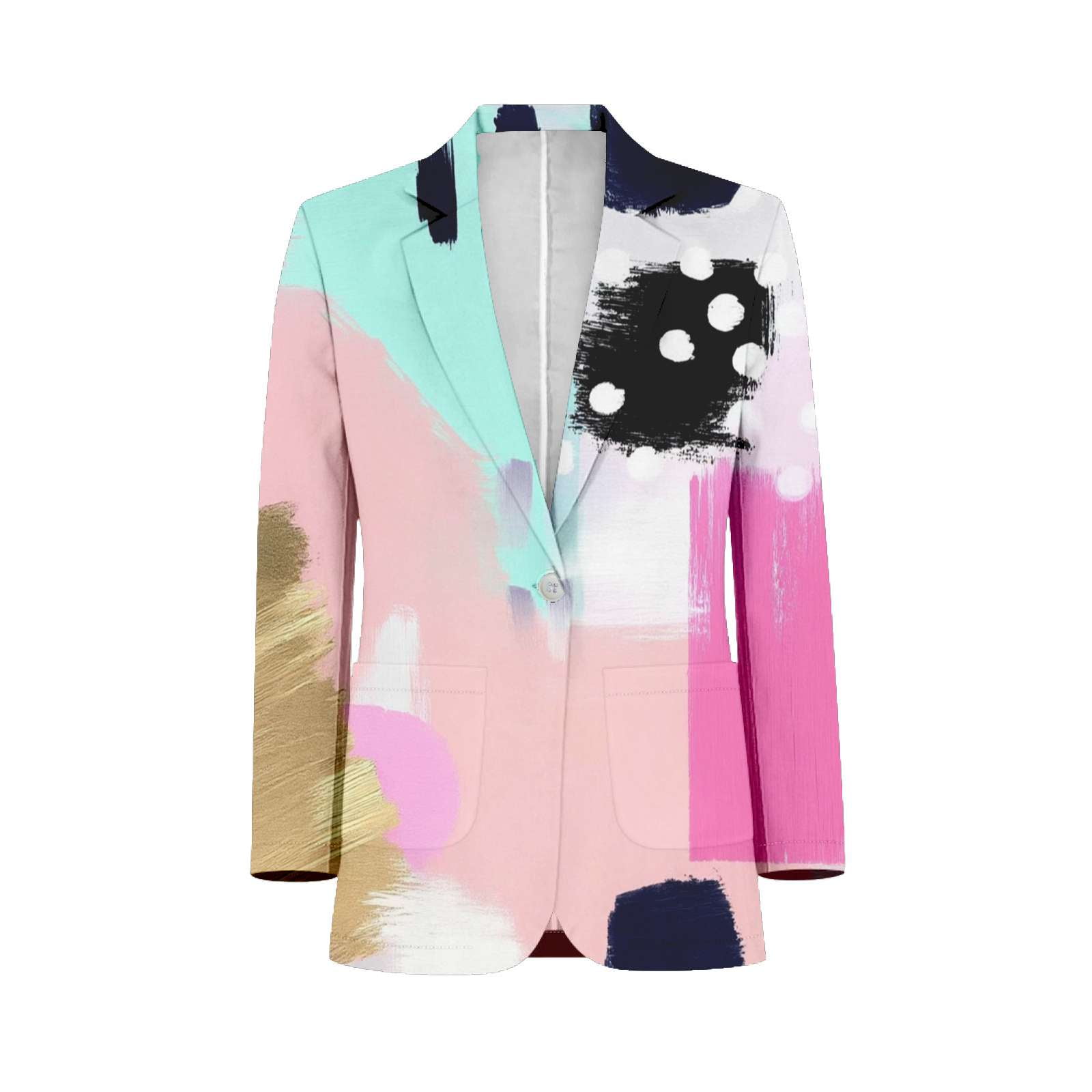 Abstract Pastel Paint Strokes Art Customized Men's Suits full man Shawl ...