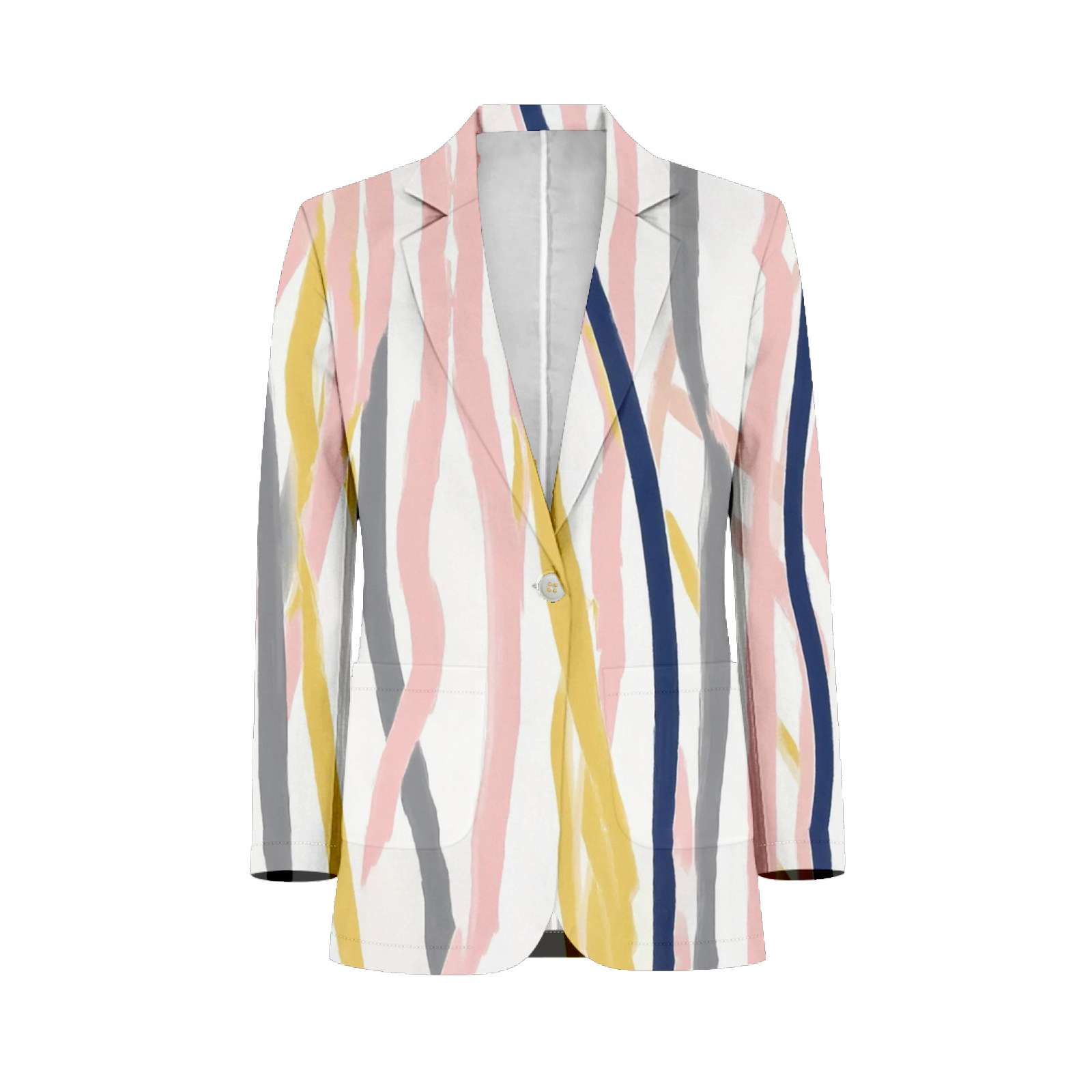 Abstract Pastel Painted Lines Art Mens Suits Shawl Collar Slim Fit Suit ...