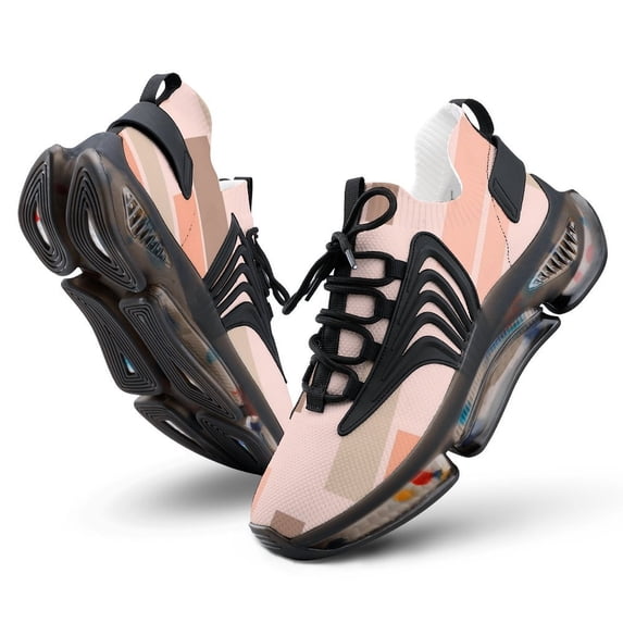 Abstract Pastel Rectangle Pattern Background Walking Shoes for Men ...