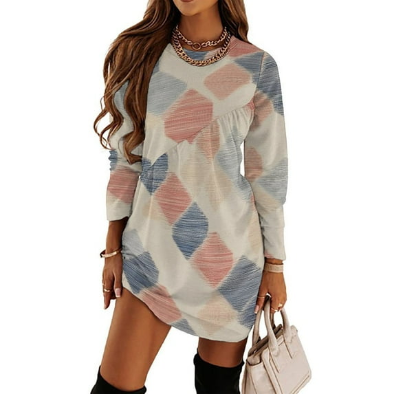 Abstract Pastel Rug Design Loose Dress Evening Dress Summer Dresses for ...