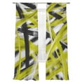 Abstract Path Line Sheer Curtains 84 inches Long 2 Panels Set Modern ...