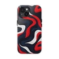 Abstract Patriotic Swirl Design Case for iPhone 11 12 13 14 15 16 17 ...