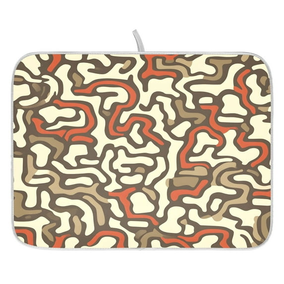 Abstract Pattern Design Drying Dish Mat Quick Drying Absorbent Soft ...
