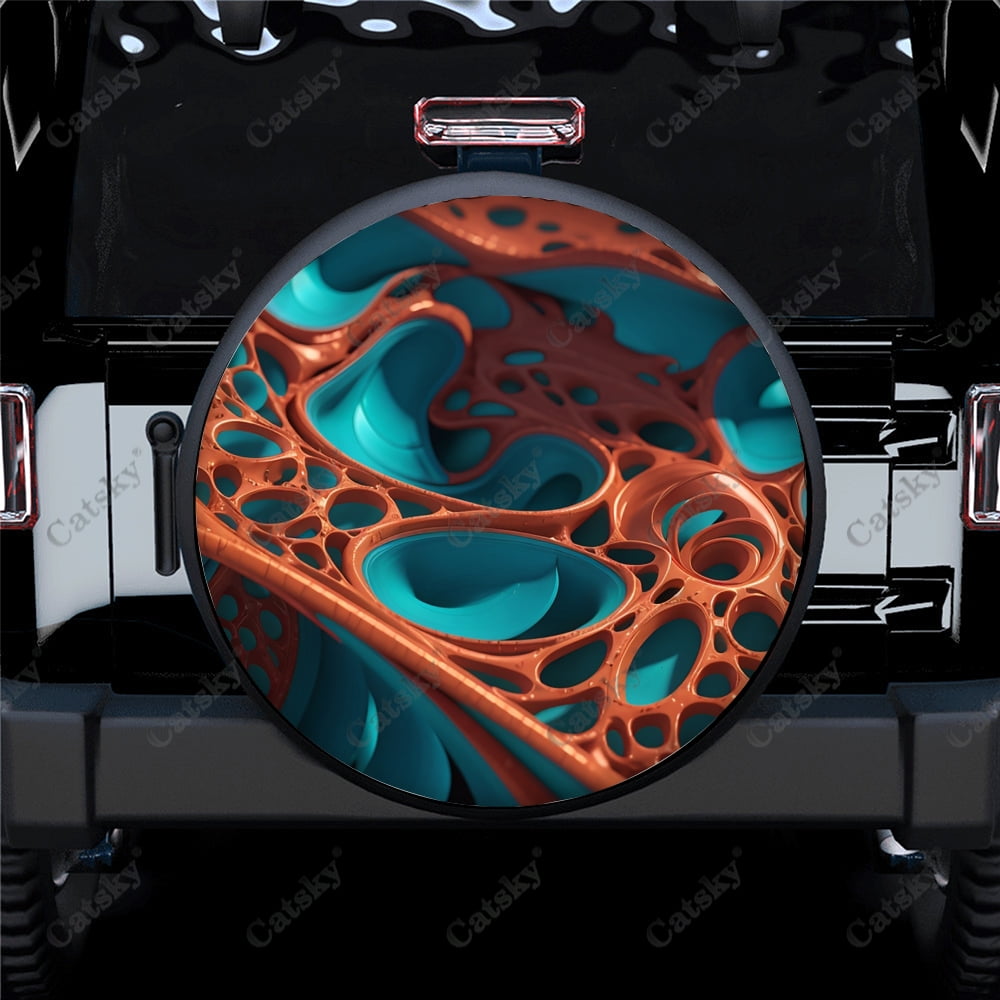 Abstract Pattern Design Polyester Universal Spare Wheel Tire Cover ...