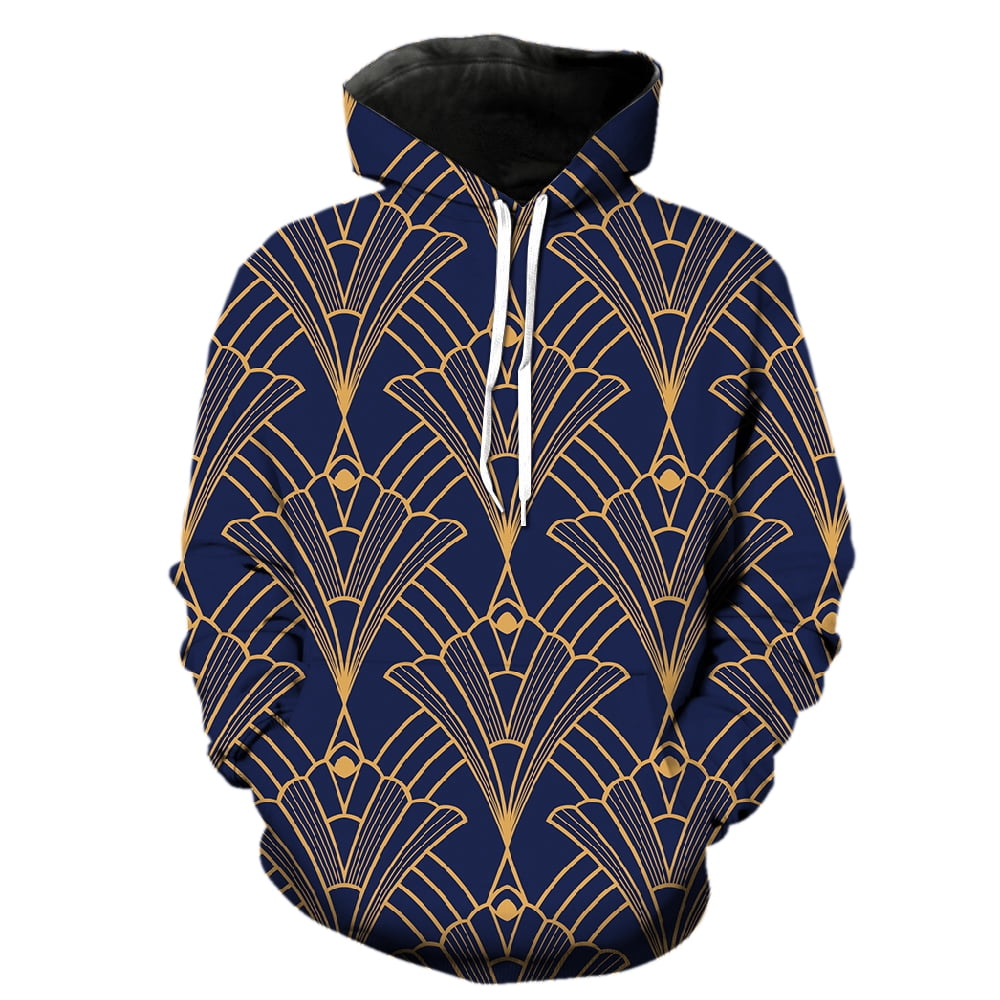 Abstract Pattern Men's Hoodies Streetwear Hip Hop Sweatshirts Tops ...