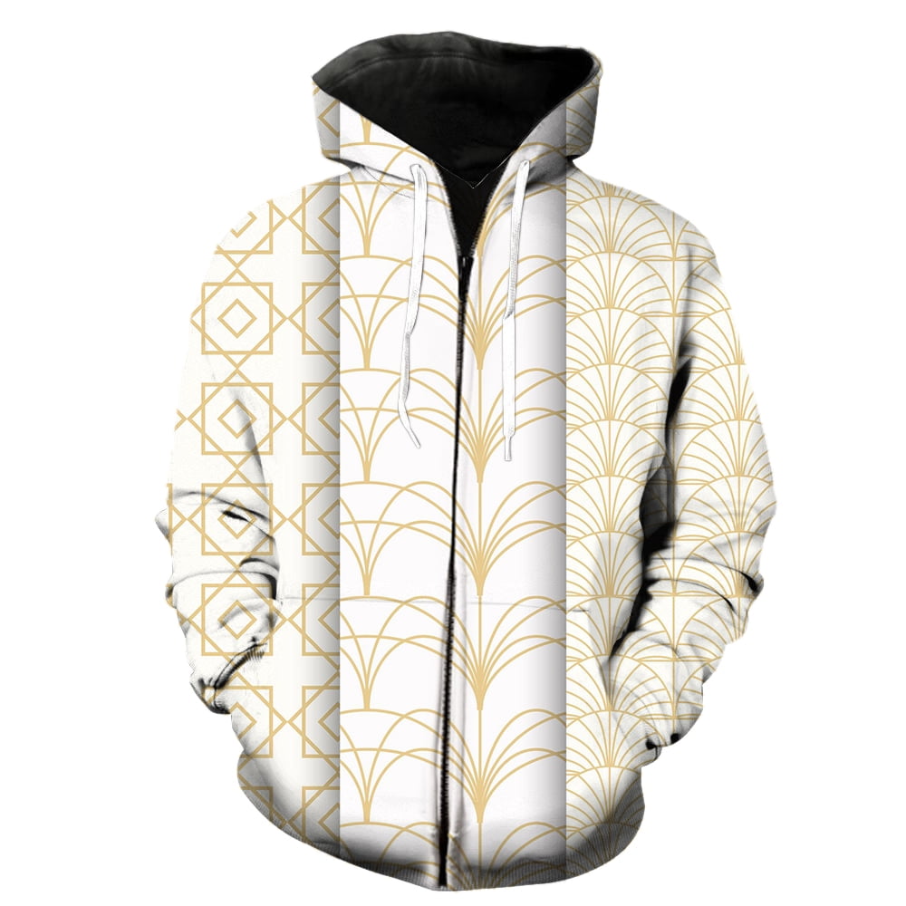 Abstract Pattern Men's Zipper Hoodie Cool Hip Hop 2024 Hot Sale Casual ...