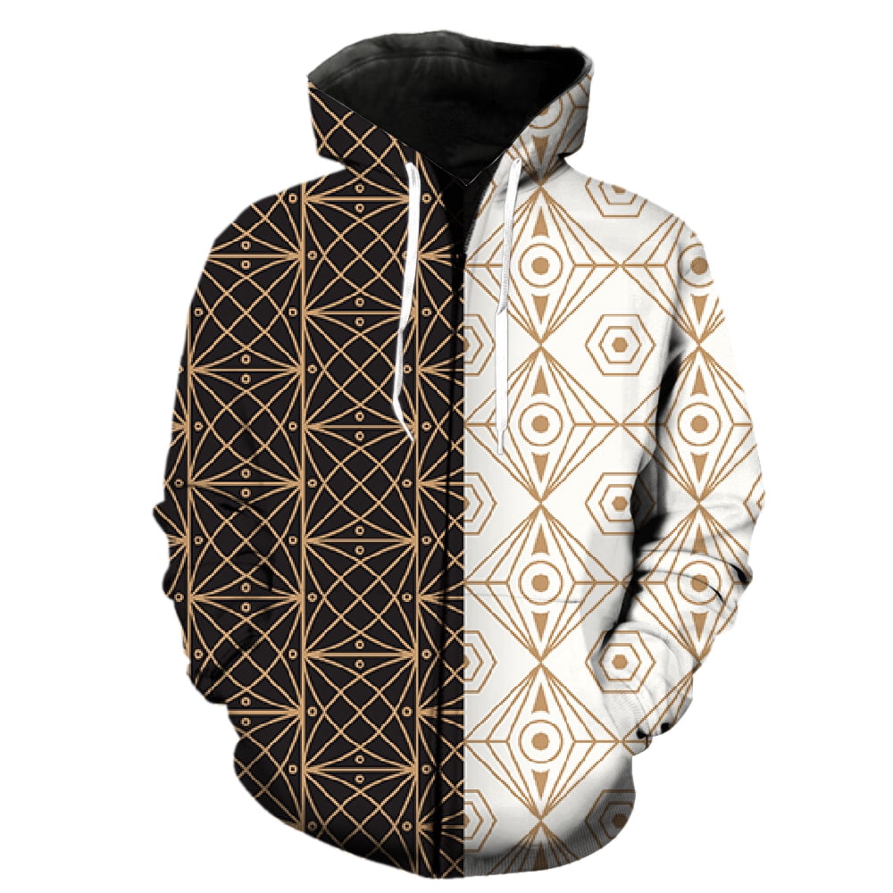 Abstract Pattern Men's Zipper Hoodies 3D Printed Fashion 2024 Hot Sale ...