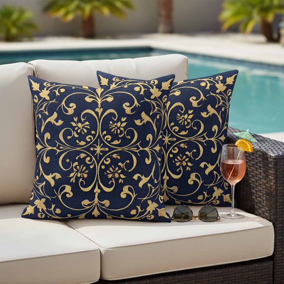 Abstract Pattern Outdoor Waterproof Throw Pillow Covers Set of 2, 24 ...