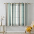 Abstract Pattern Sheer Curtains 45 Inch Long 2 Panels, Colorful Stripes ...