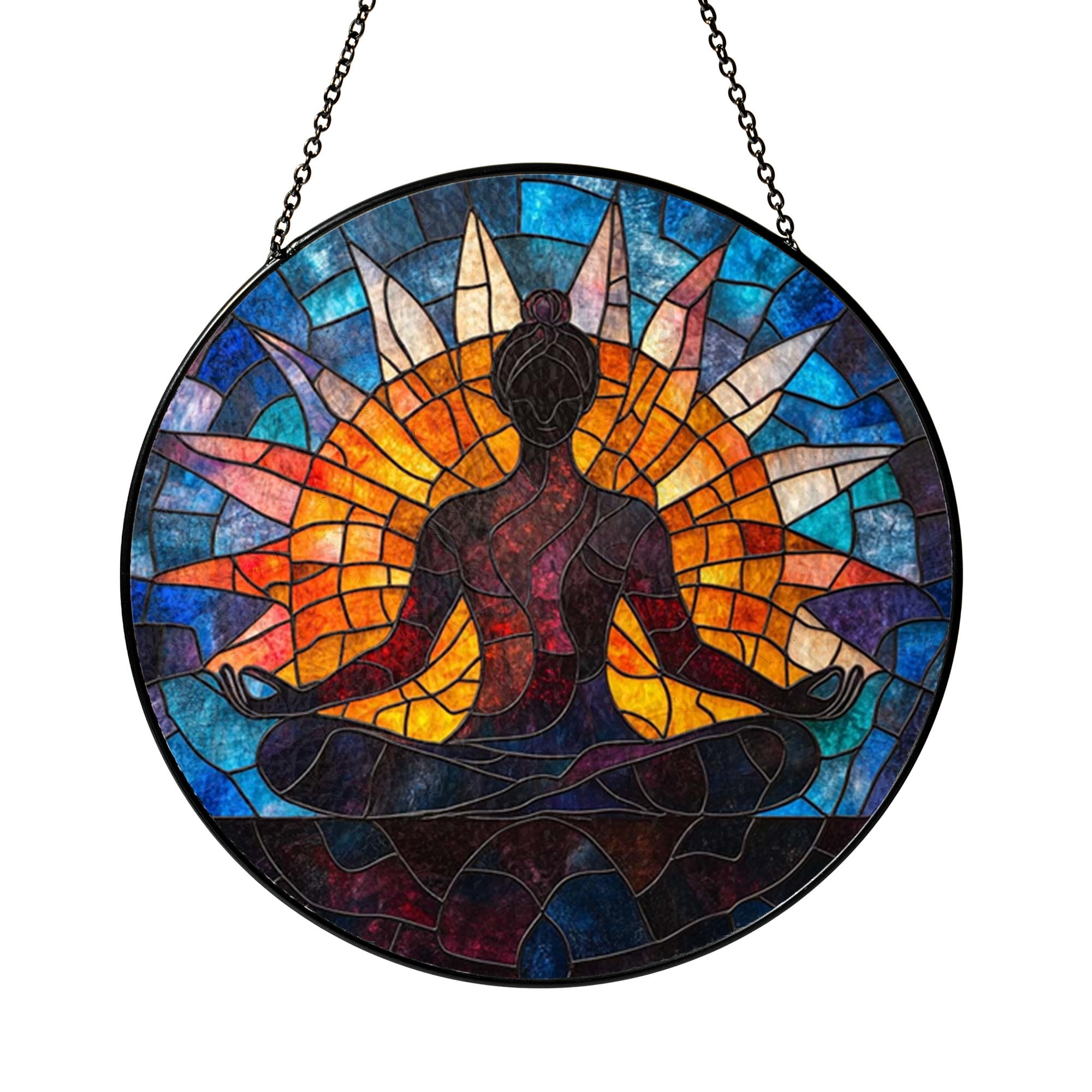 Abstract Pattern Suncatcher – Stained Glass Style Window Decor ...