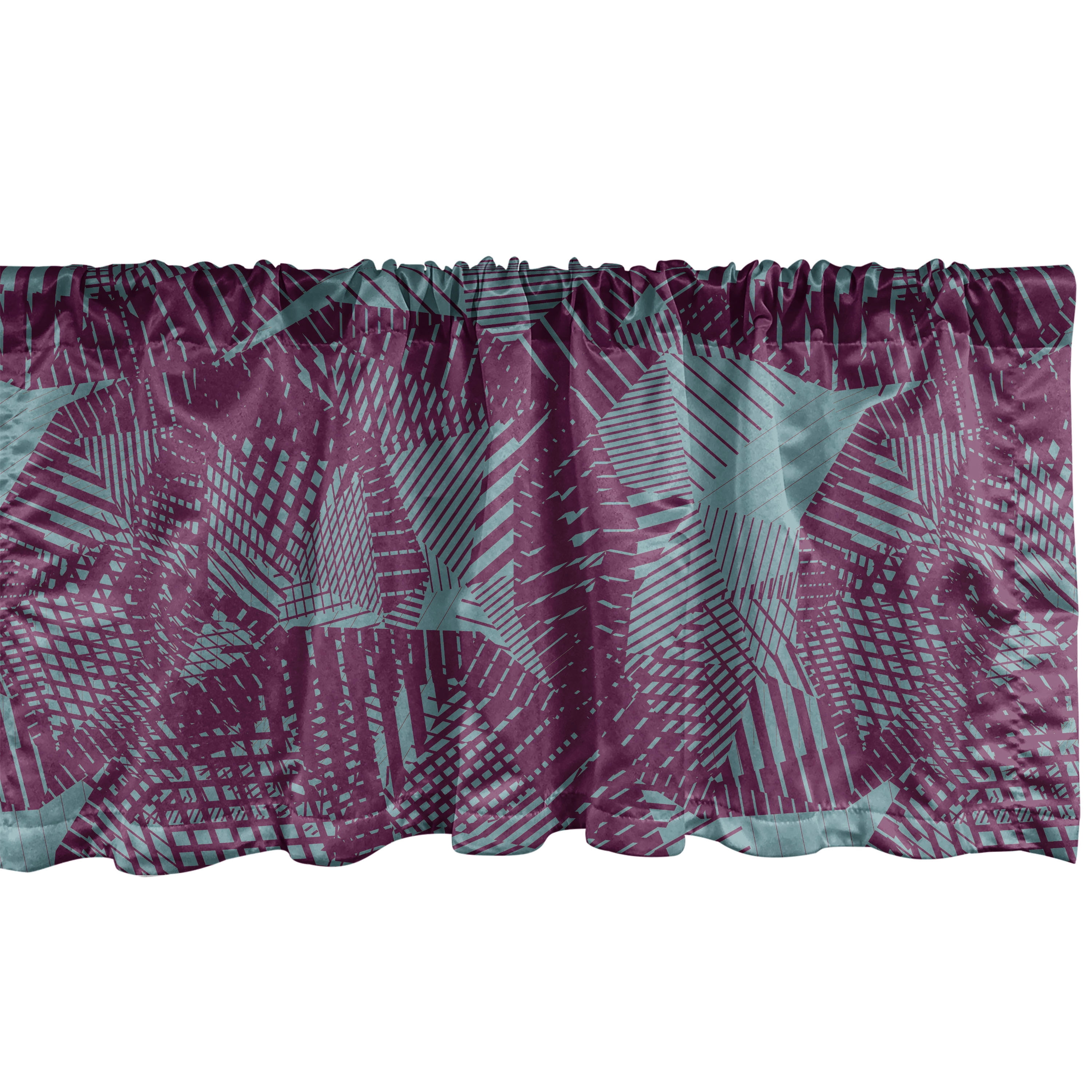 Abstract Pattern Window Valance, Bohemian Themed Geometric Round Shapes ...