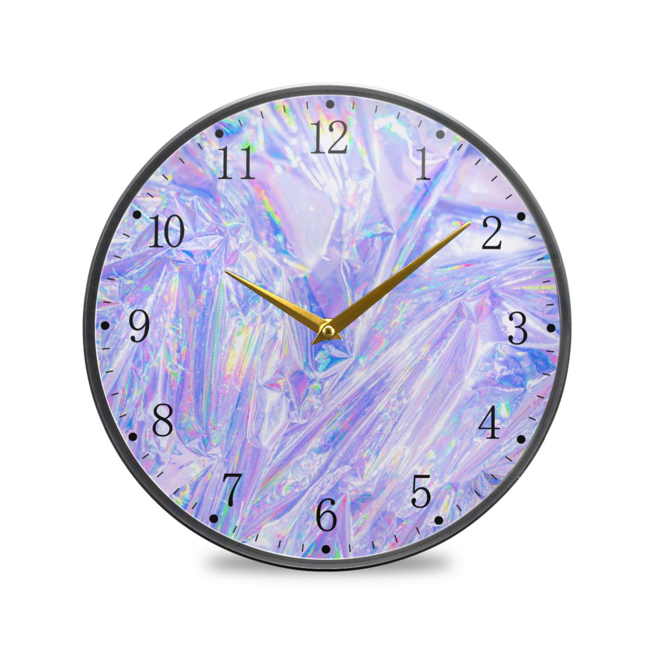 Abstract Pattern with Blue Acrylic Wall Clocks Quiet Round Clock ...