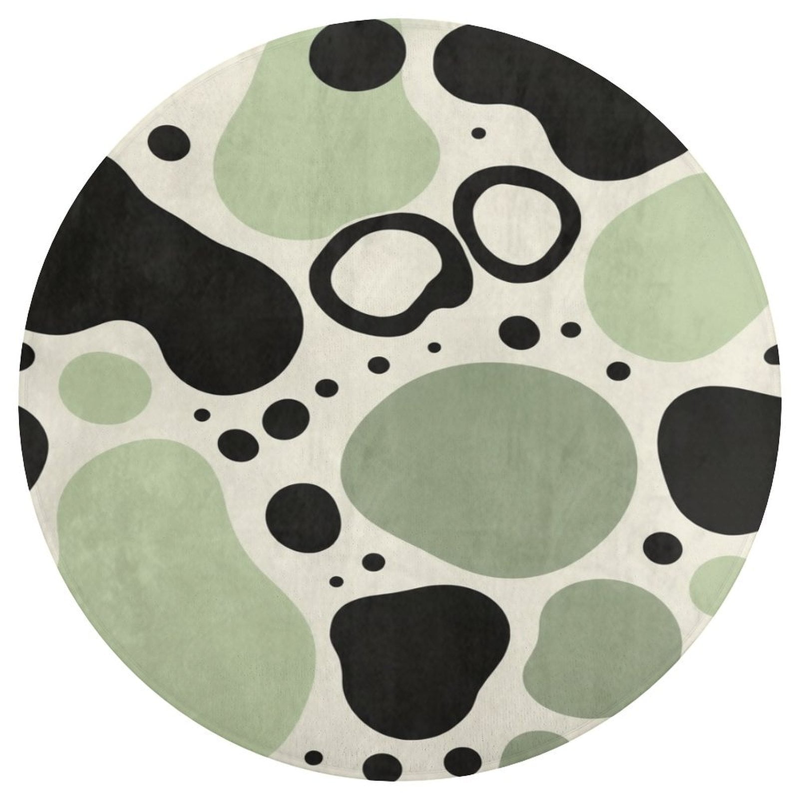 Abstract Pattern with Organic Shapes. Round Area Rug,Circle Carpet Rug ...