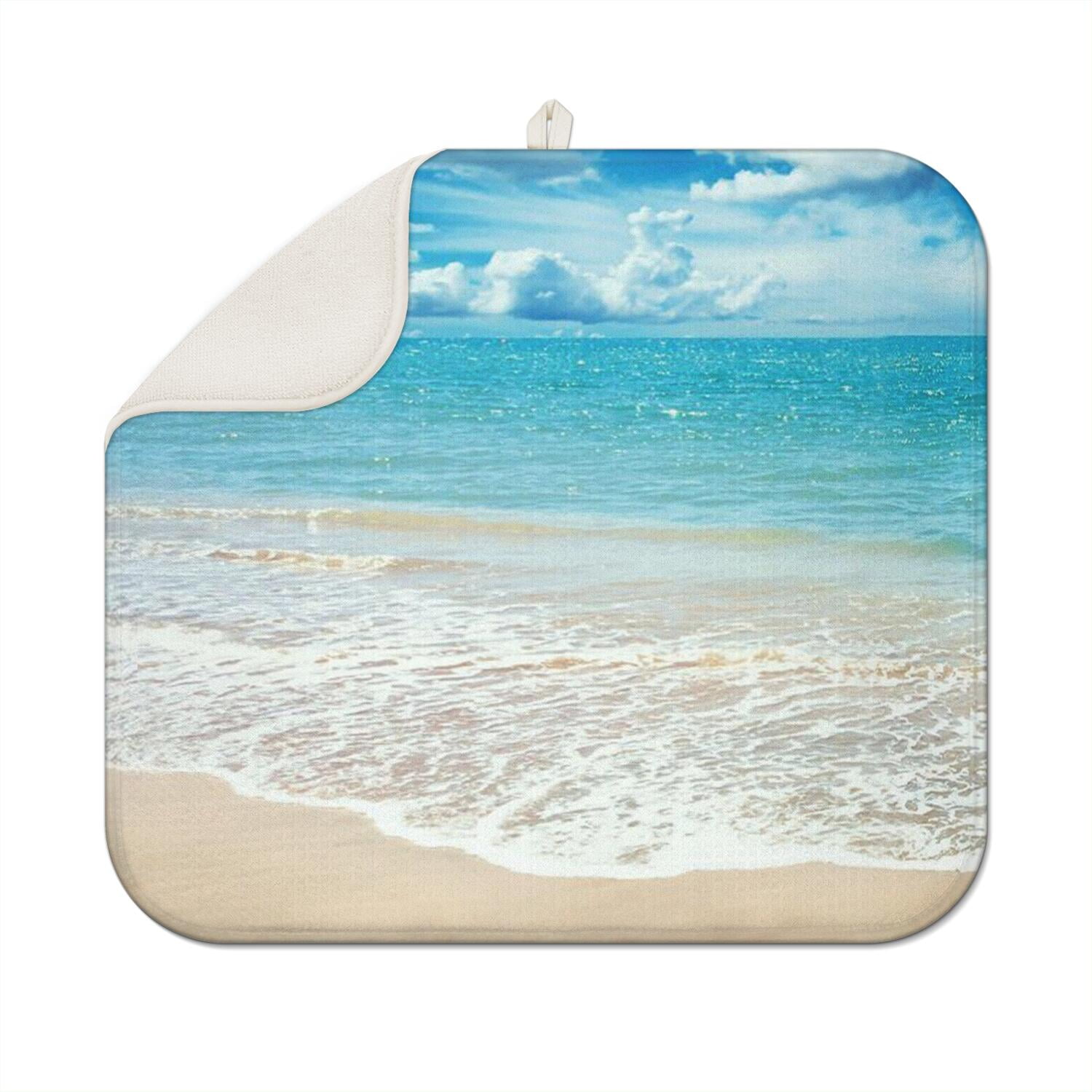 Abstract Patterned Fabric Dish Drying Mat - Super Absorbent Microfiber ...