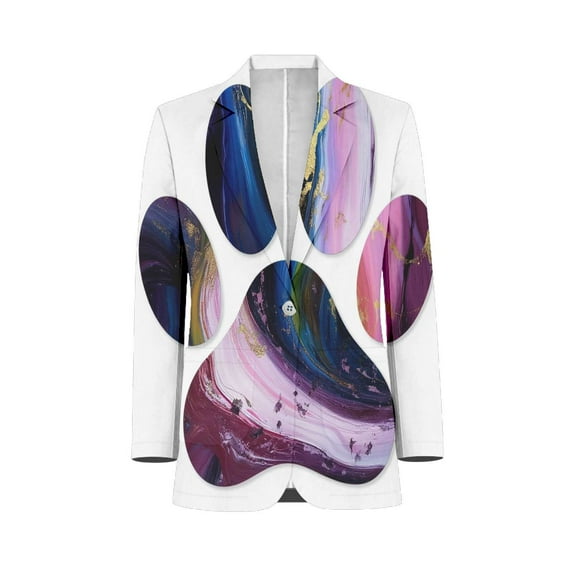 Abstract Paw Print Art Men's Suit Blazer Casual Party Wear Slim Fit ...